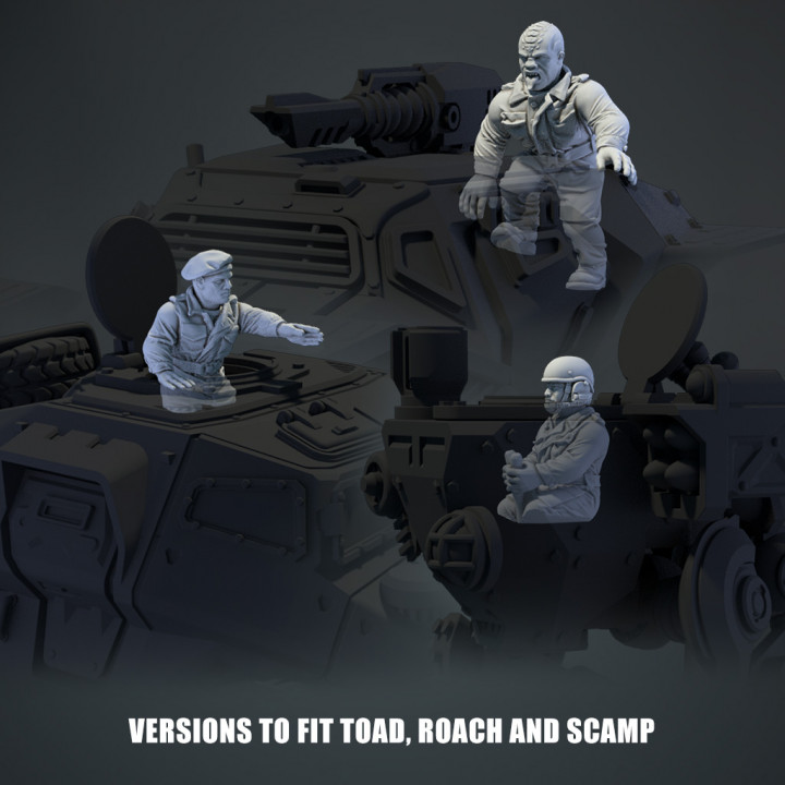 3D Printable Vehicle Crew by Treadhead Rad