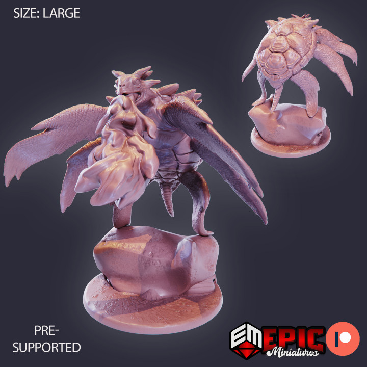 3D Printable Giant Sea Turtle Magic / Black Tortoise / Water Kaiju ...