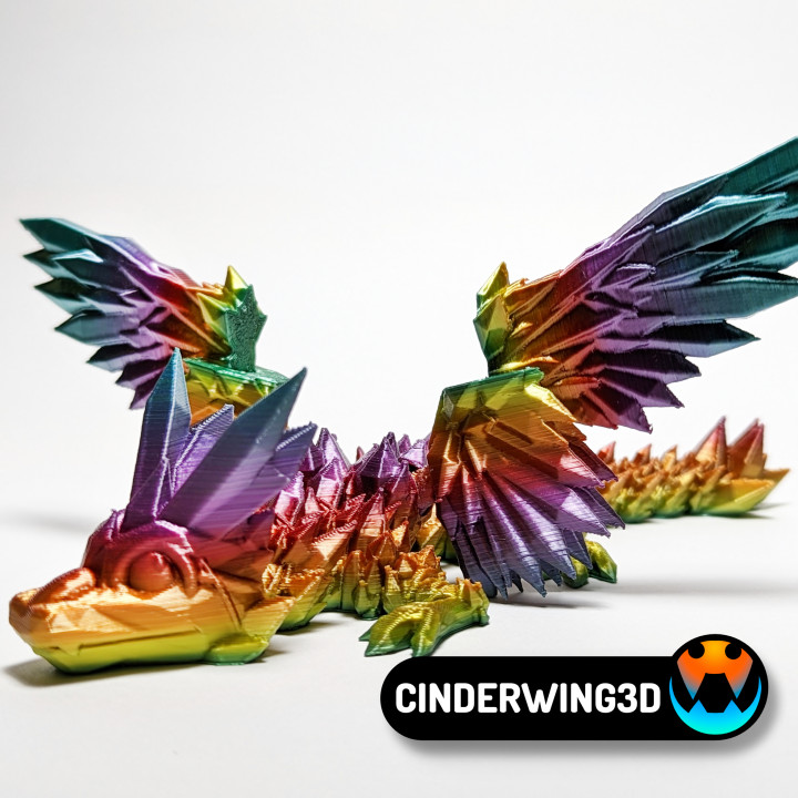 3D Printable Crystalwing BABY Dragon by Cinderwing3D