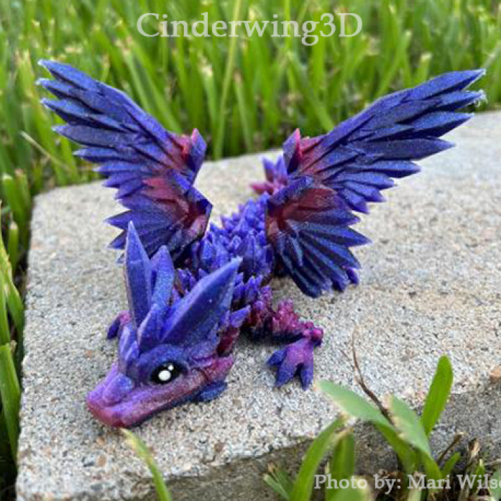 3D Printable Crystalwing BABY Dragon by Cinderwing3D