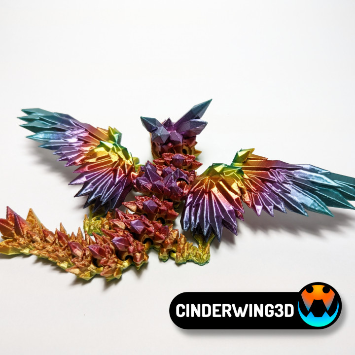 3D Printable Crystalwing BABY Dragon by Cinderwing3D