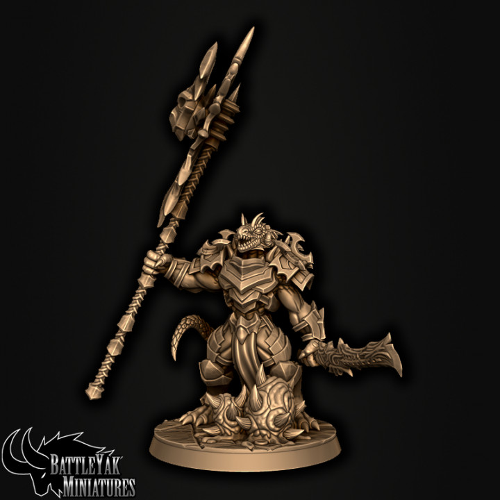 3D Printable Drakkisan Drachon Icon-Bearer by Battle Yak Miniatures