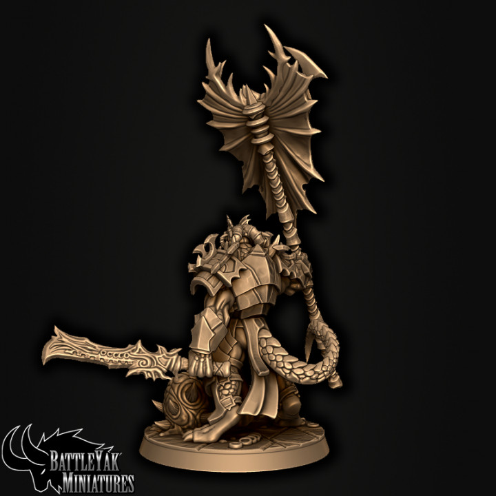 3D Printable Drakkisan Drachon Icon-Bearer by Battle Yak Miniatures