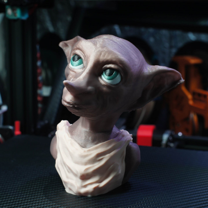 3D Printable Dobby Multicolor Bust Support Free ERCF MMU Mosaic Palette ...