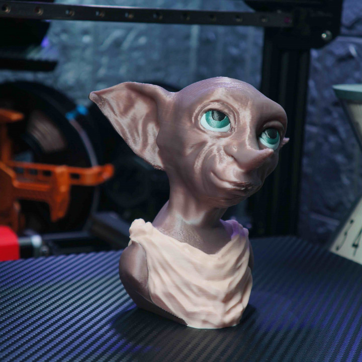 3D Printable Dobby Multicolor Bust Support Free ERCF MMU Mosaic Palette ...