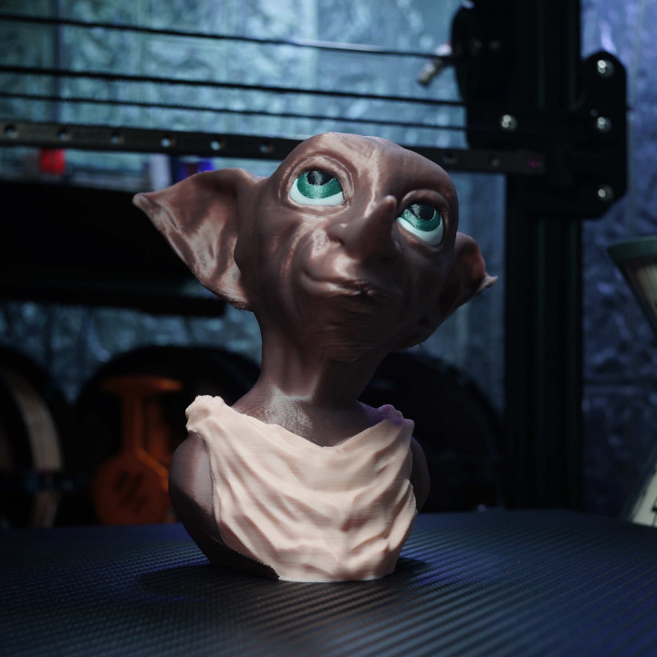 3D Printable Dobby Multicolor Bust Support Free ERCF MMU Mosaic Palette ...