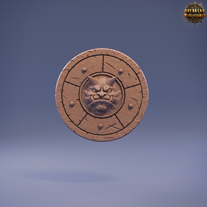 3D Printable DBM - Shield Pack 01 by Daybreak Miniatures