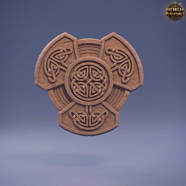 3D Printable DBM - Shield Pack 01 by Daybreak Miniatures
