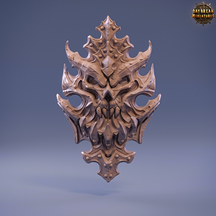 3D Printable DBM - Shield Pack 01 by Daybreak Miniatures