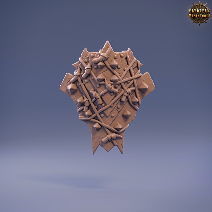 3D Printable DBM - Shield Pack 01 by Daybreak Miniatures