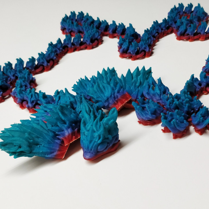 3D Printable Fire Dragon Sprite by Cinderwing3D