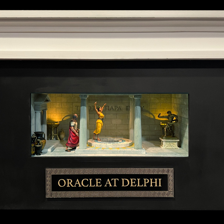 3D Print of Greek Oracle with Brazier - Shield of the Oracle by Bernie ...
