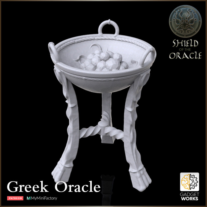 3D Printable Greek Oracle with Brazier - Shield of the Oracle by ...