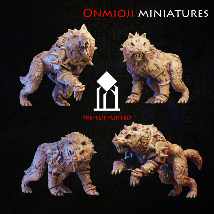 3D Printable Armored wargs by Stanislav Kuznetsov