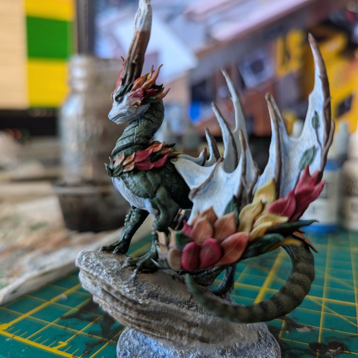 3D Print of Guardian Leaf Dragon / Magical Drake / Winged Forest ...