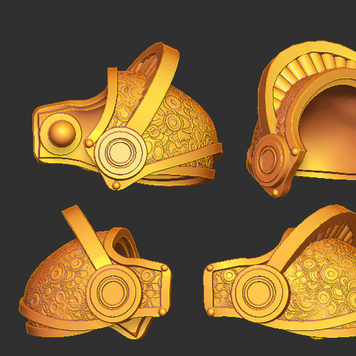 3D Printable guardian-pauldrons by Action Figure Fusion