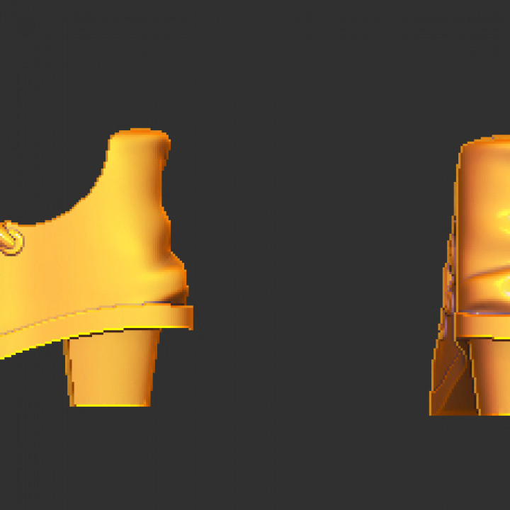 3D Printable Female elf feet (boots) by Action Figure Fusion