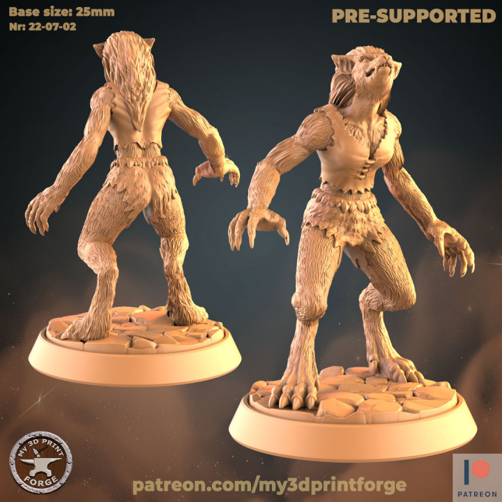 3D Printable Female Werewolves Pack 3 models by My3DPrintForge