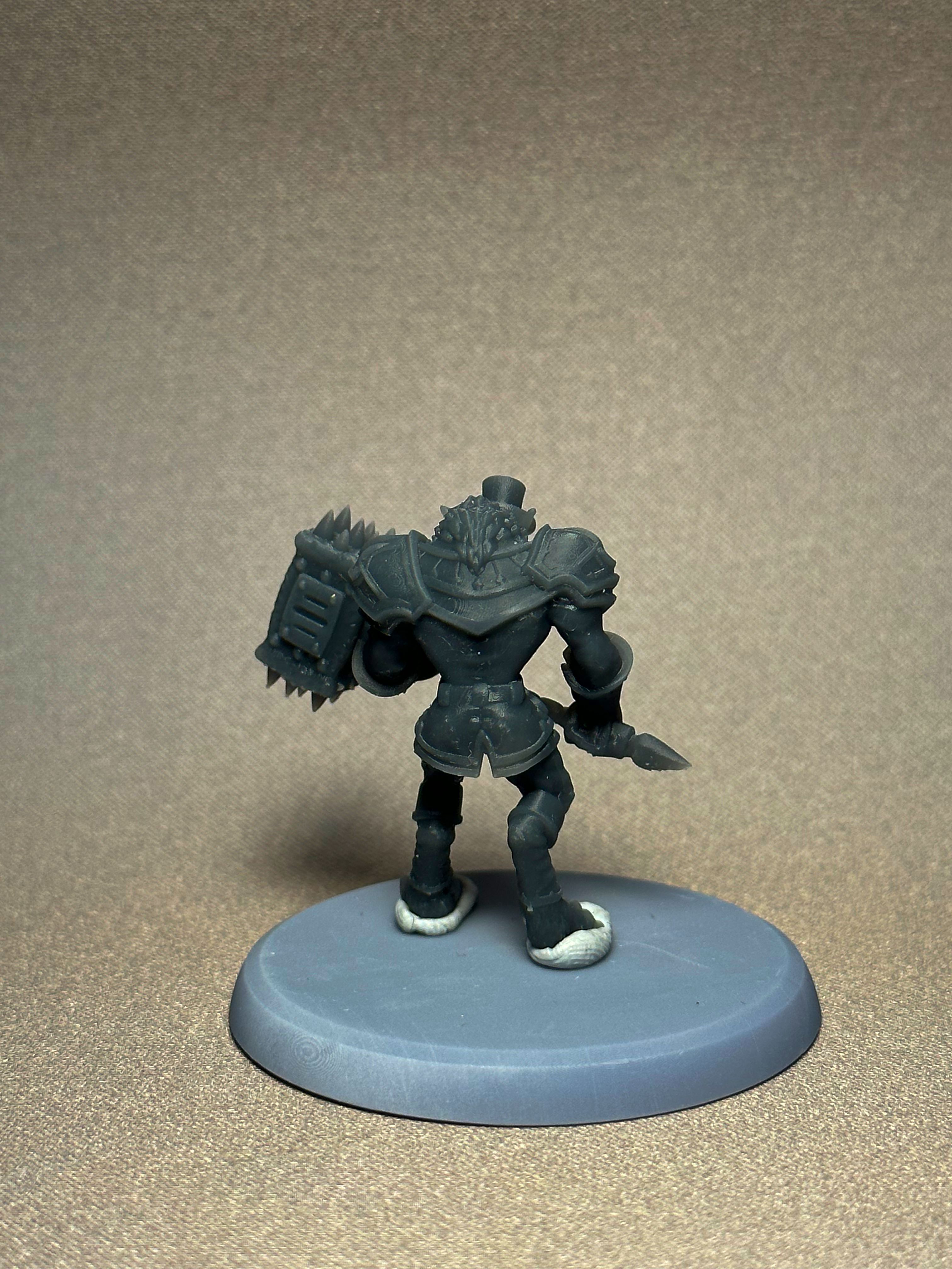 3D Printable Werewolf Gentleman with a mace by My3DPrintForge