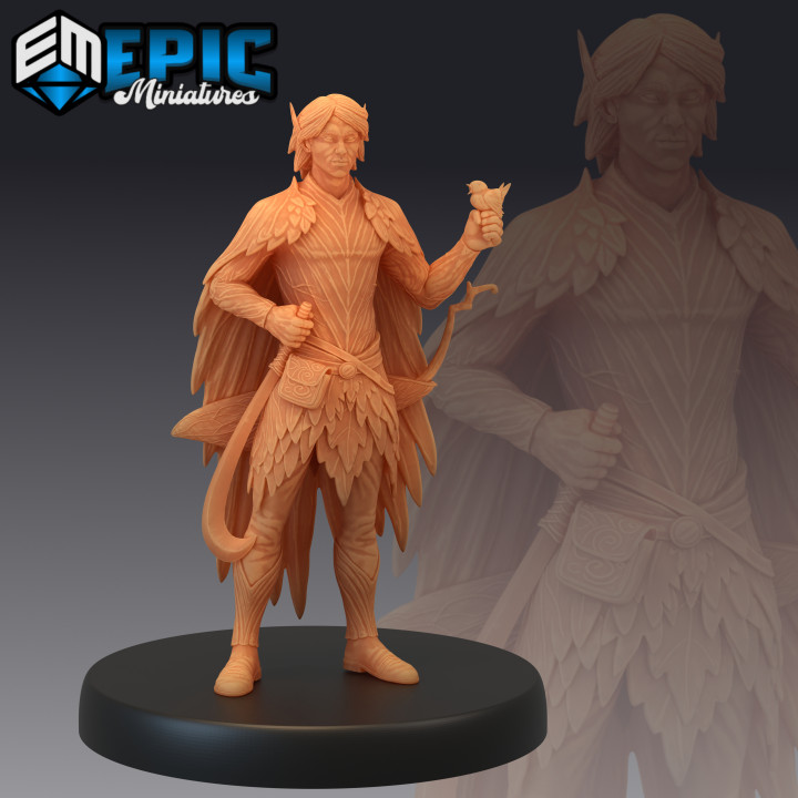 3D Printable Fey Elf Spring / Male Forest Warrior / Fairy Elvish Tribe ...
