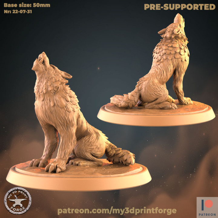 3D Printable Big Wolf PACK 4 models by My3DPrintForge