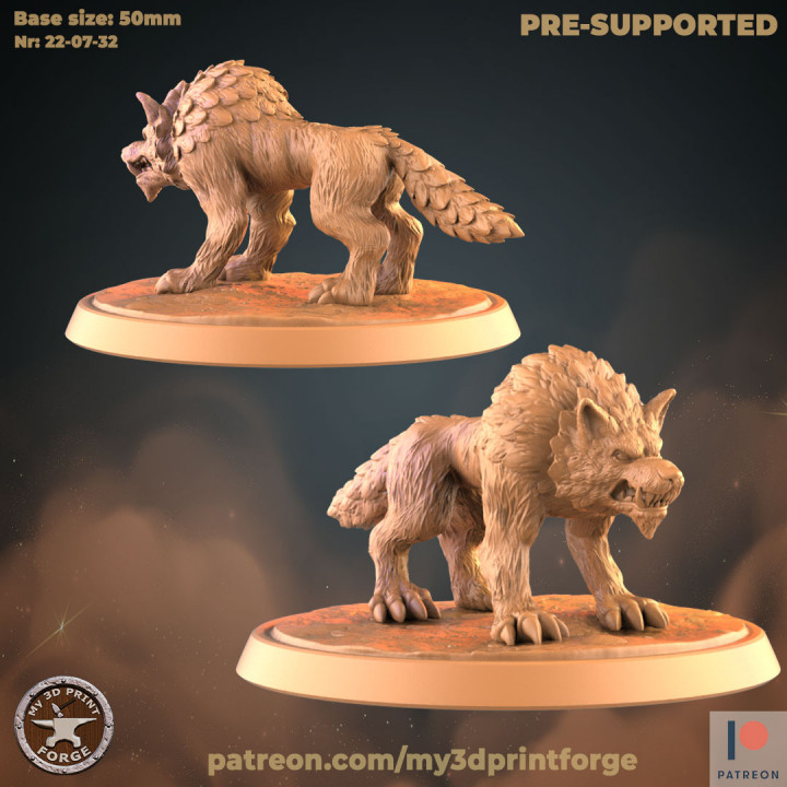 3D Printable Big Wolf PACK 4 models by My3DPrintForge