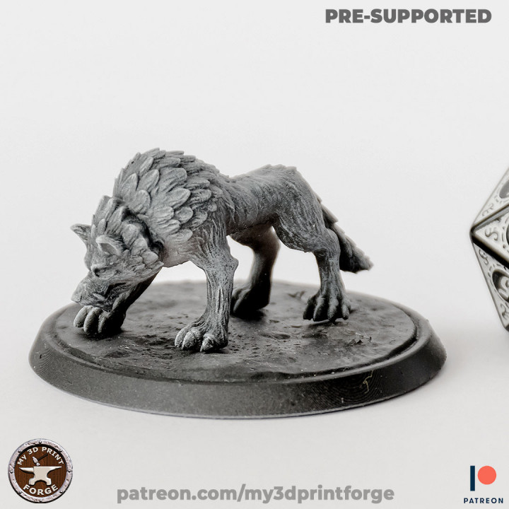 3D Printable Big Wolf PACK 4 models by My3DPrintForge