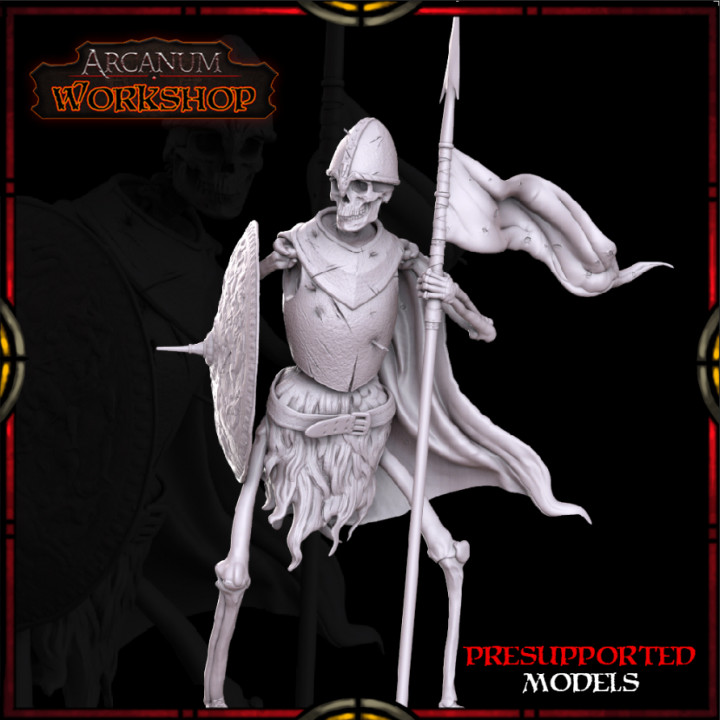 3D Printable Spearman skeleton by Arcanum Workshop