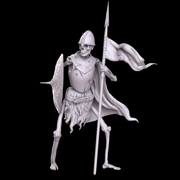 3D Printable Spearman skeleton by Arcanum Workshop