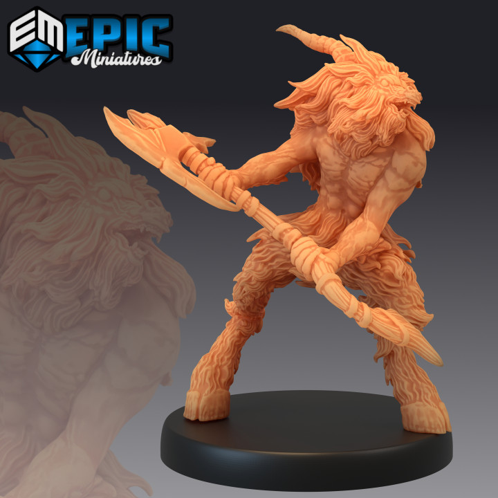 3D Printable Satyr Set / Pan Warrior / Forest Guardian Axe / Deer ...