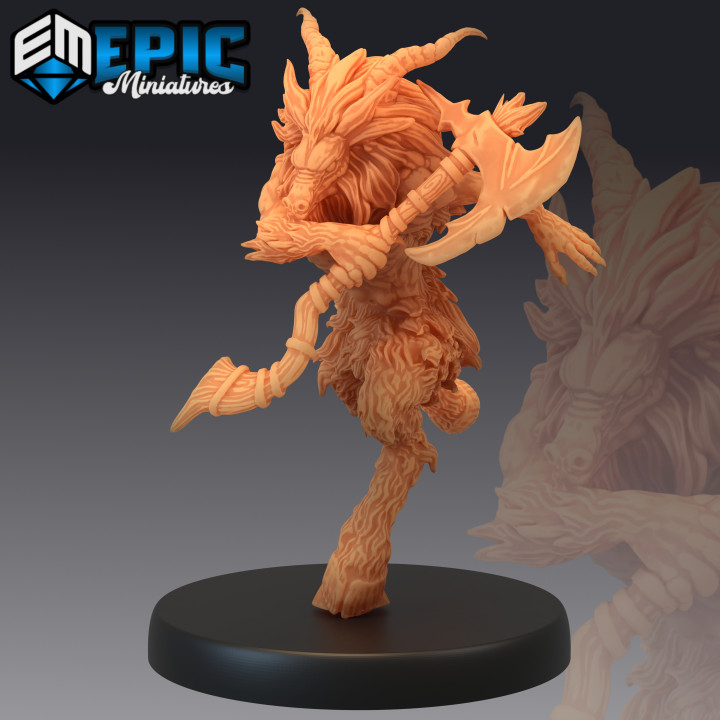 3D Printable Satyr Set / Pan Warrior / Forest Guardian Axe / Deer ...