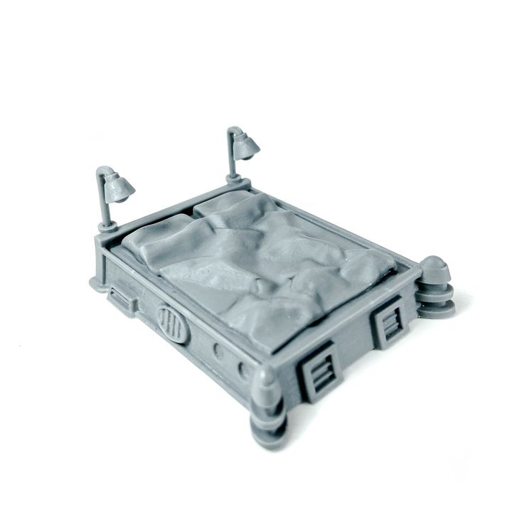 3D Printable Nuclear shelter bed by Tiny Furniture