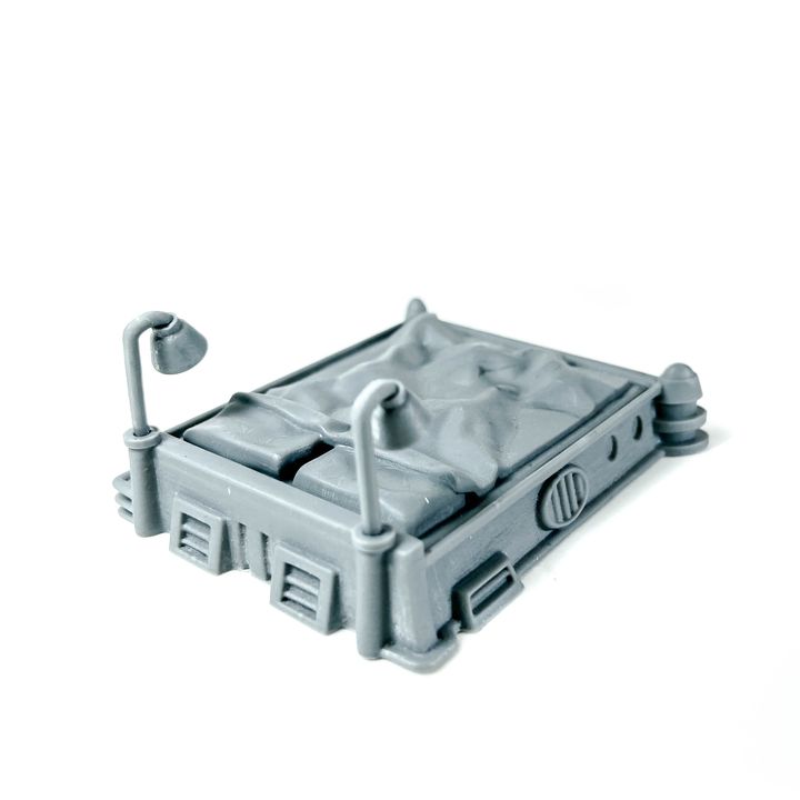 3D Printable Nuclear shelter bed by Tiny Furniture