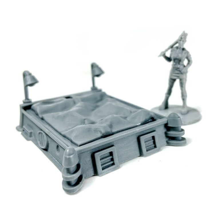 3D Printable Nuclear shelter bed by Tiny Furniture