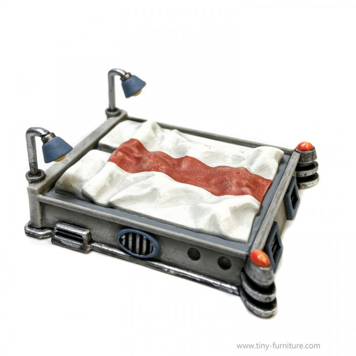 3D Printable Nuclear shelter bed by Tiny Furniture