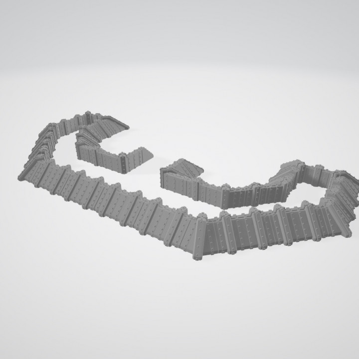 3D Printable 5100 Defence Wall Advanced Reinforced Set by Steve Snow