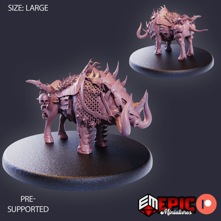 3D Printable Forest Boar Mount / Wild Pig / Bulky Horned Beast by Epic ...