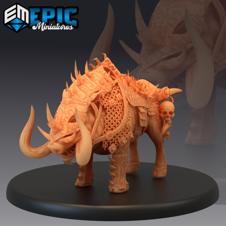 3D Printable Forest Boar Set / Wild Pig / Bulky Horned Beast by Epic ...