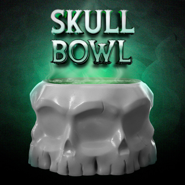 3D Printable Skull Bowl by Stlflix