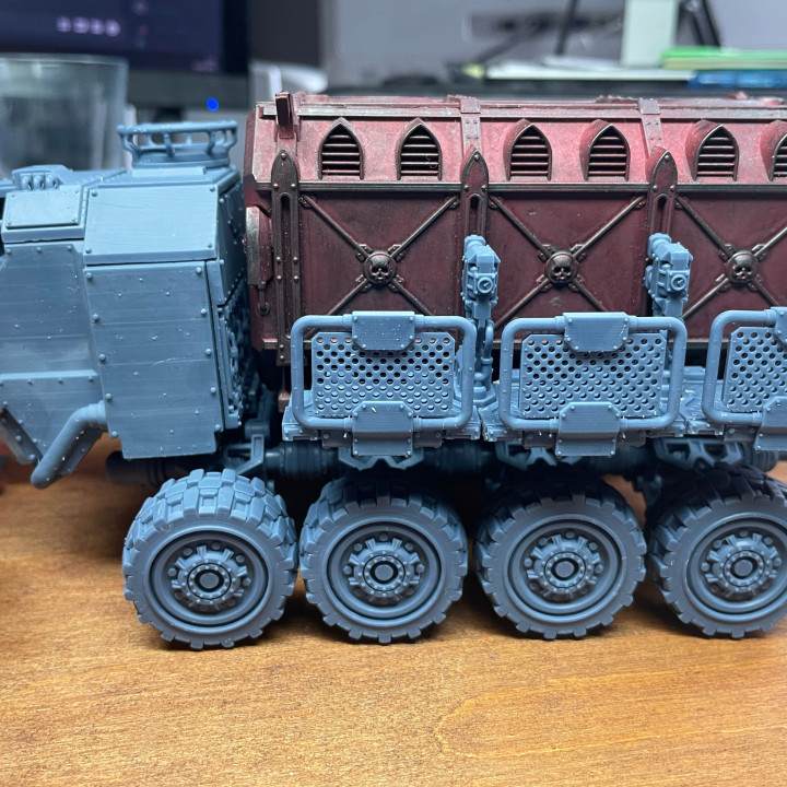 3D Printable Colossus Heavy Transport with Container by Print Minis