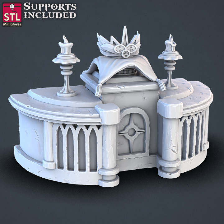 3D Printable Royal Court Crown Display by STL Miniatures