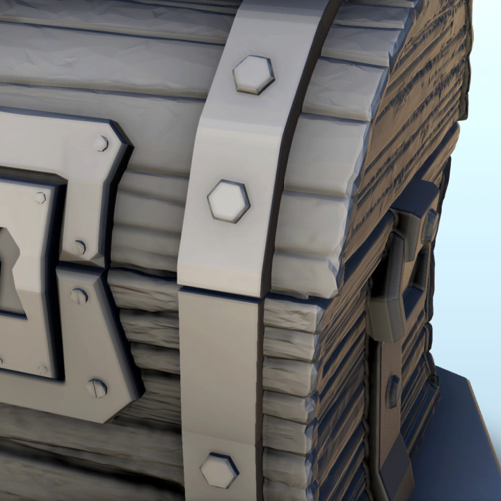 3D Printable Wooden chest on base (+ pre-supported version) (2 ...