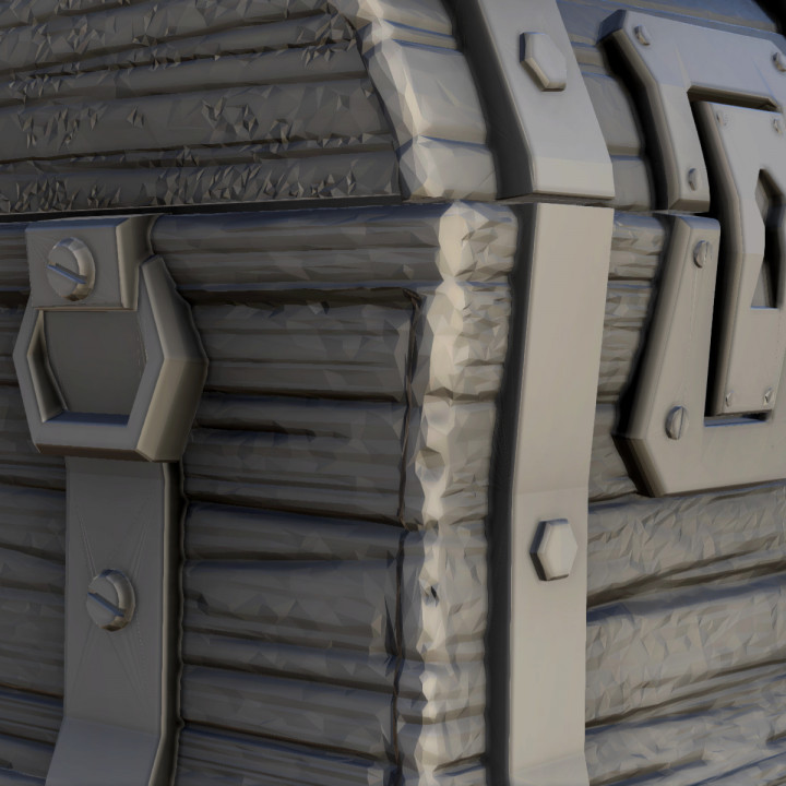 3D Printable Wooden chest on base (+ pre-supported version) (2 ...