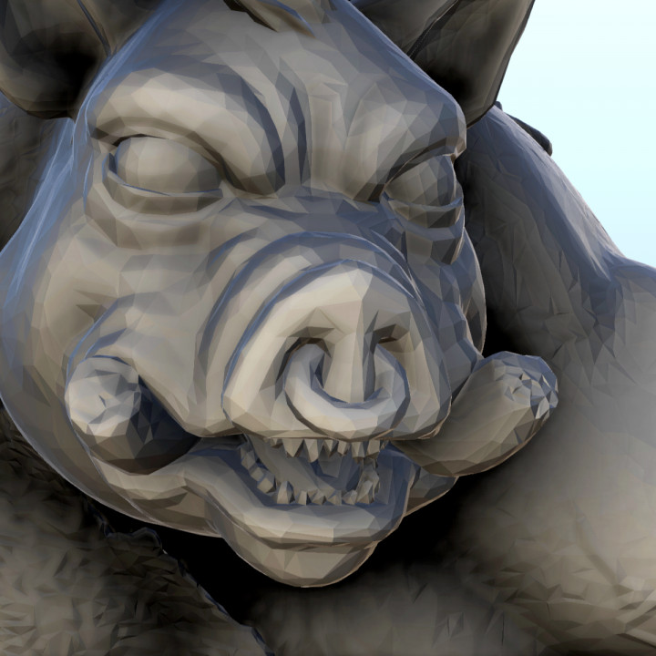 3D Printable Giant attack pig (+ pre-supported version) (12) - Darkness ...