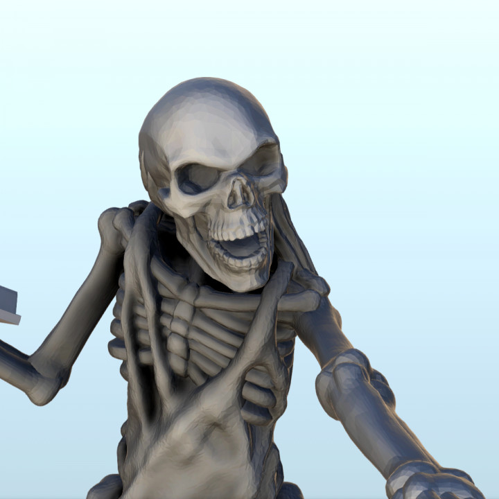 3D Printable Set of 7 warriors skeletons (+ pre-supported version) (17 ...