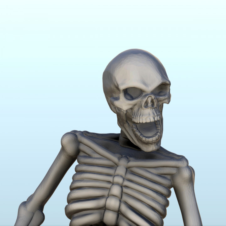 3D Printable Set of 7 warriors skeletons (+ pre-supported version) (17 ...