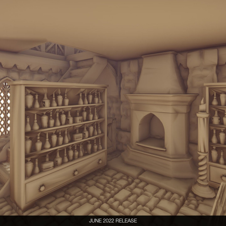 3D Printable Drennheim Magic Items Shop Small by Wonder Worlds