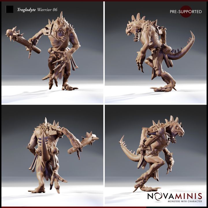 3D Printable Troglodyte Warrior 06 by NOVAMINIS