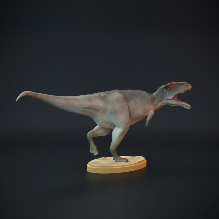 3D Printable Meraxes Gigas running dinosaur by Dino and Dog