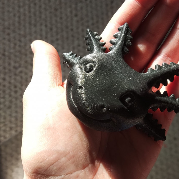 3D Print of Adorable Articulated Axolotl, Print-In-Place Body, Snap-Fit ...